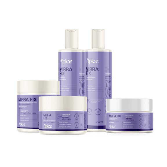 Kit Mirra Fix - Shampoo, Condicionador, Máscara, Ativador e Gelatina ...